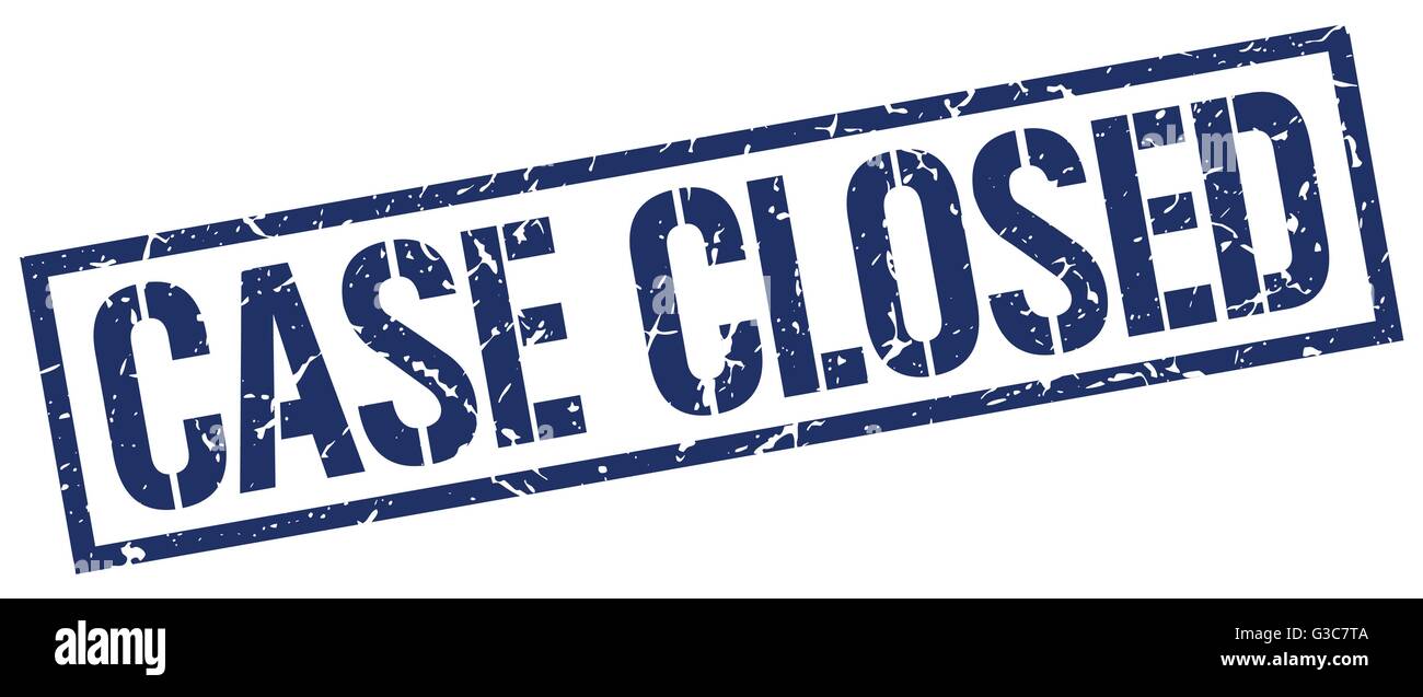 case closed blue grunge square vintage rubber stamp Stock Vector Image ...