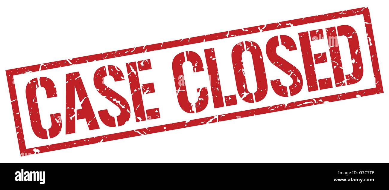 case closed red grunge square vintage rubber stamp Stock Vector Image ...