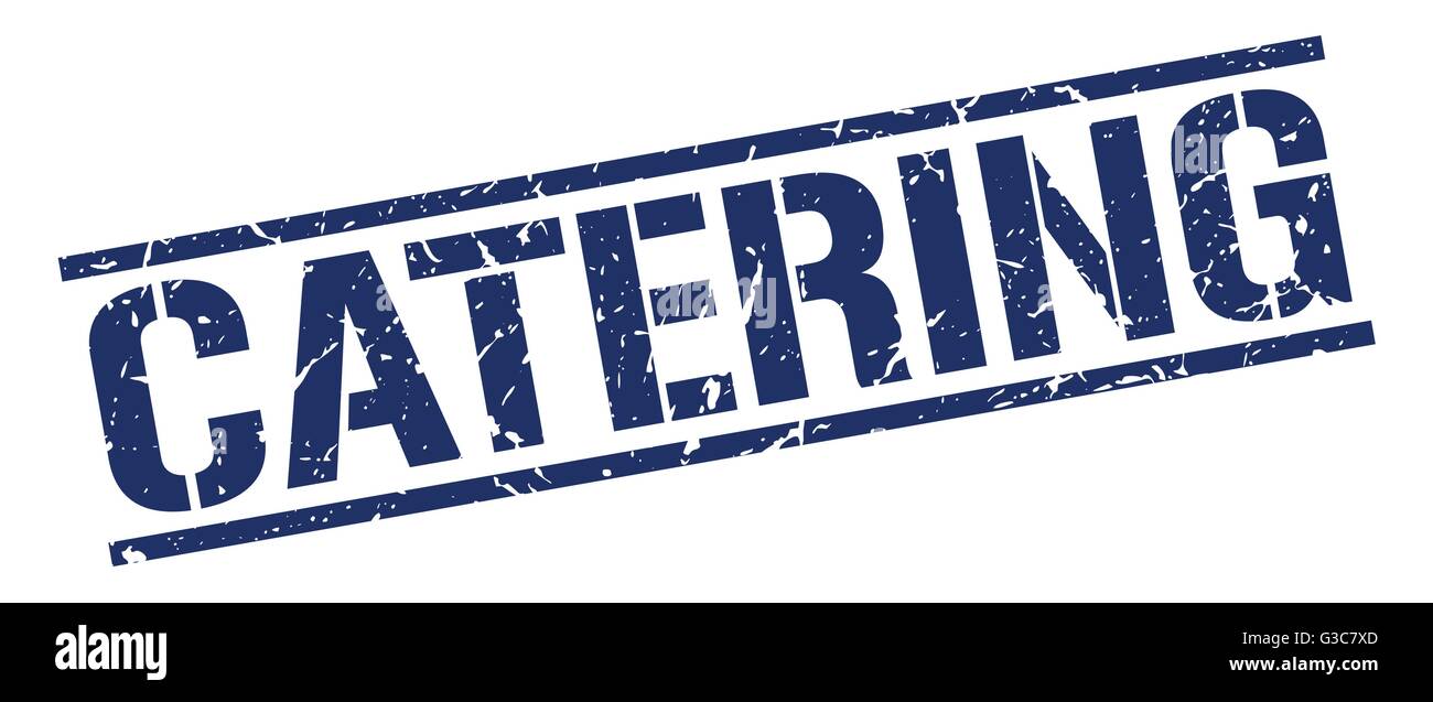 catering blue grunge square vintage rubber stamp Stock Vector Image & Art - Alamy