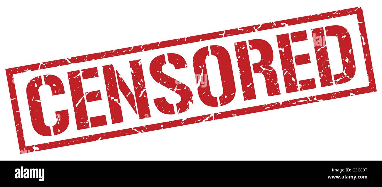 censored red grunge square vintage rubber stamp Stock Vector Image ...