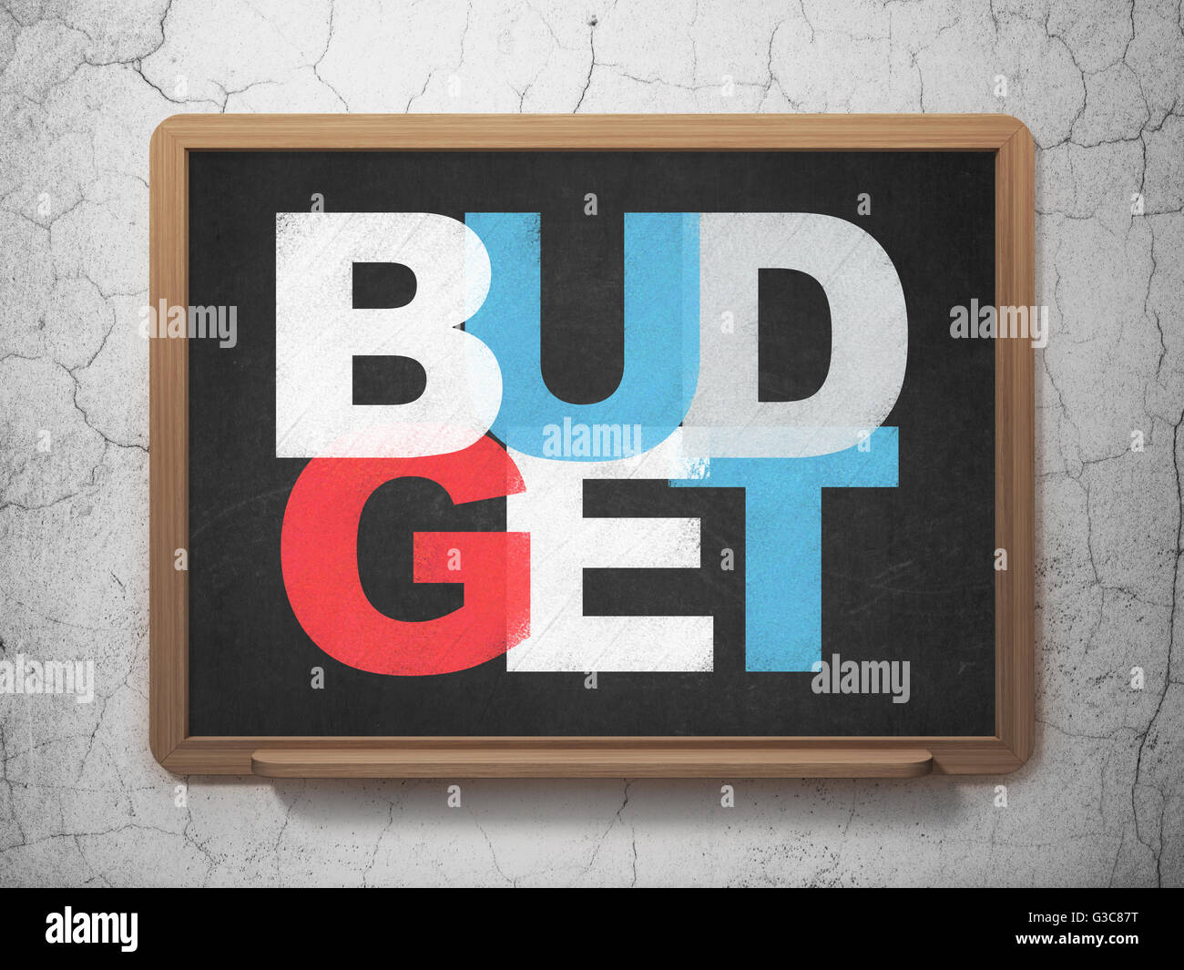 Money concept: Budget on School board background Stock Photo - Alamy