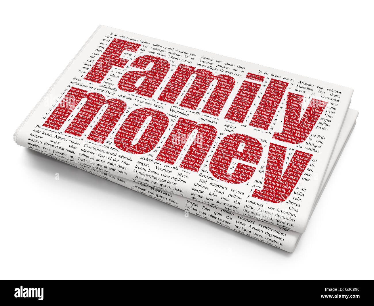 Currency concept: Family Money on Newspaper background Stock Photo - Alamy