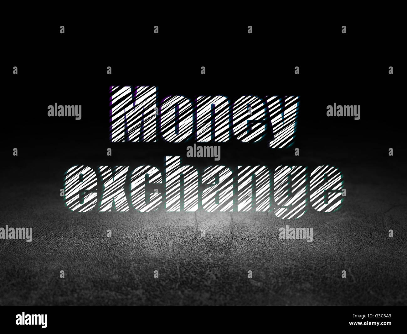 Currency concept: Money Exchange in grunge dark room Stock Photo - Alamy