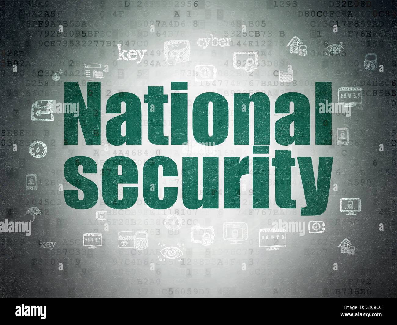 Safety concept: National Security on Digital Data Paper background ...
