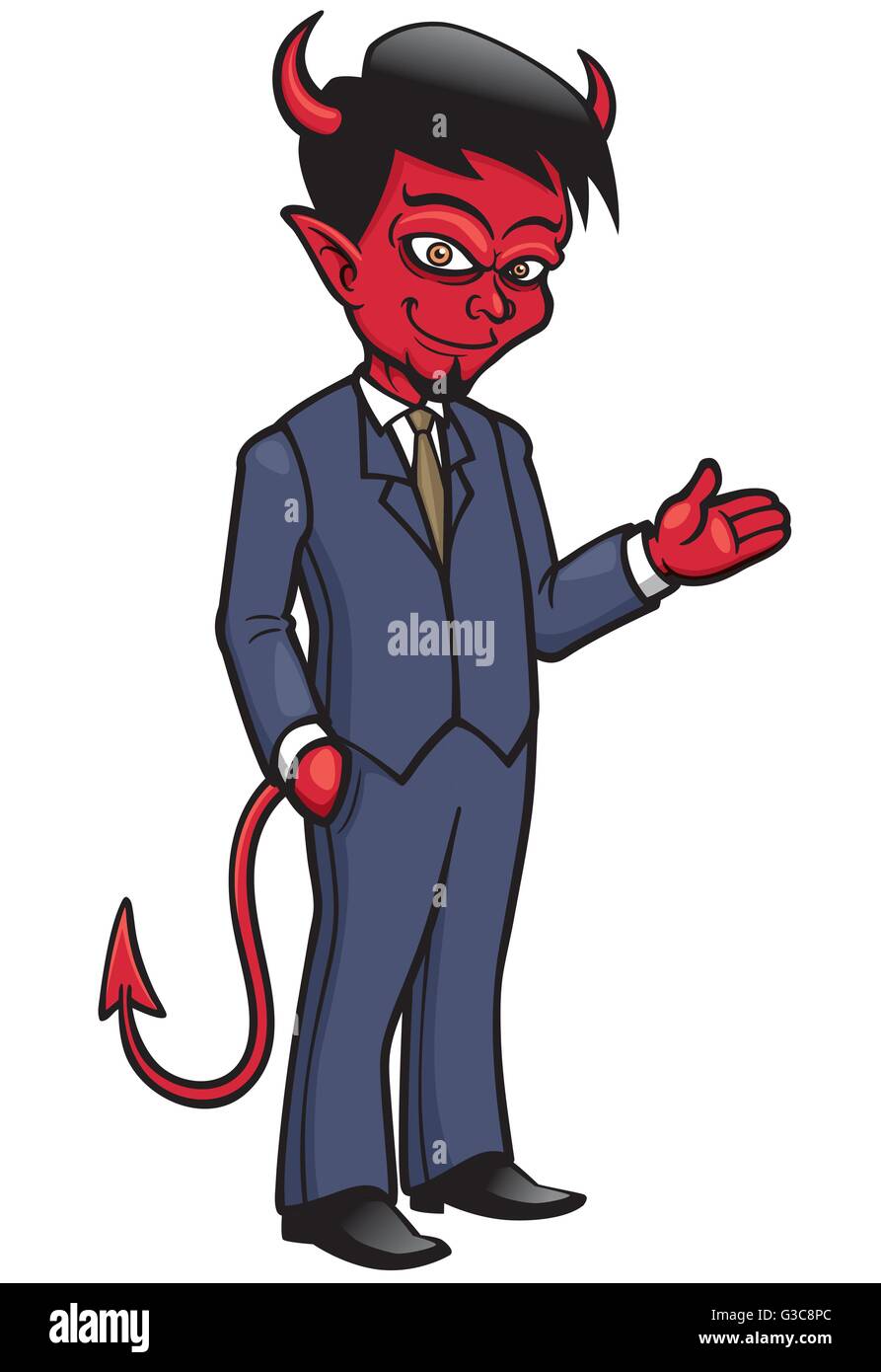 Vector illustration of Devil cartoon Stock Vector Image & Art - Alamy