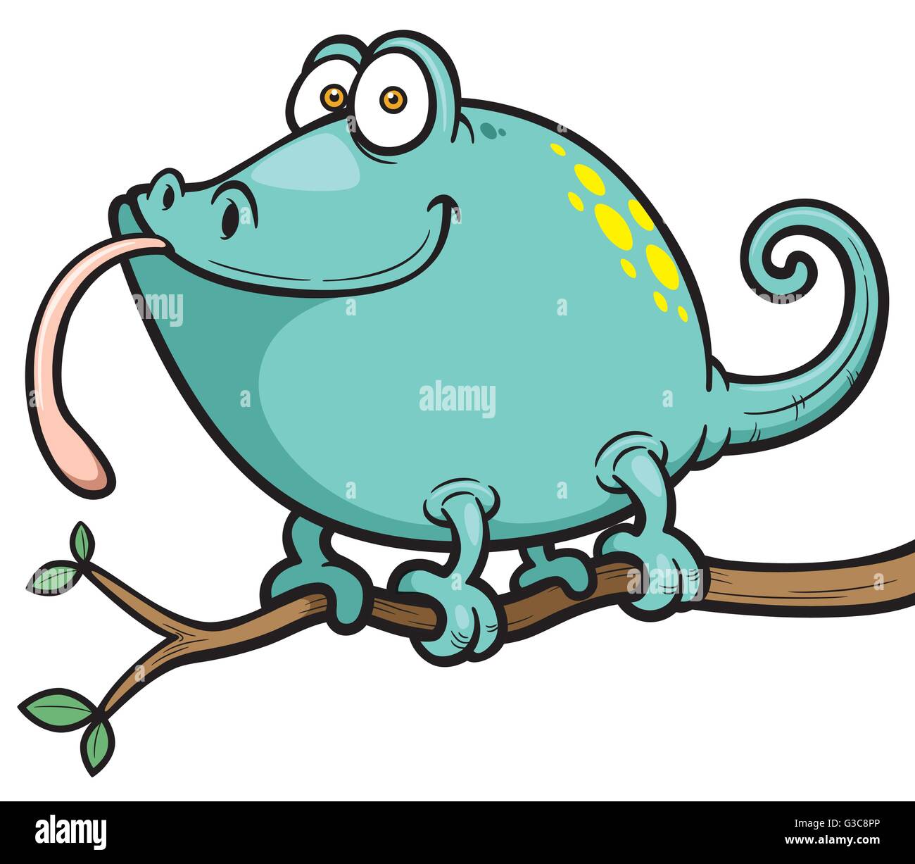 Vector illustration of Cartoon Chameleon Stock Vector Image & Art - Alamy
