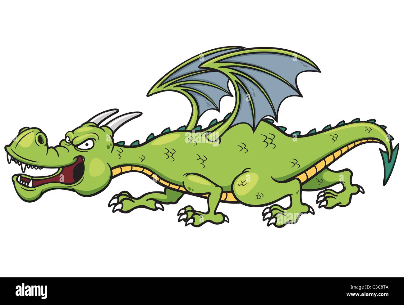 Vector illustration of Cartoon dragon Stock Vector Image & Art - Alamy