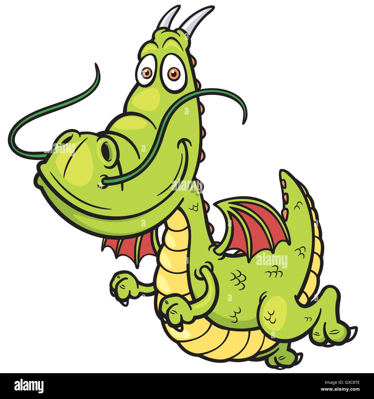 Vector illustration of Cartoon dragon Stock Vector Image & Art - Alamy