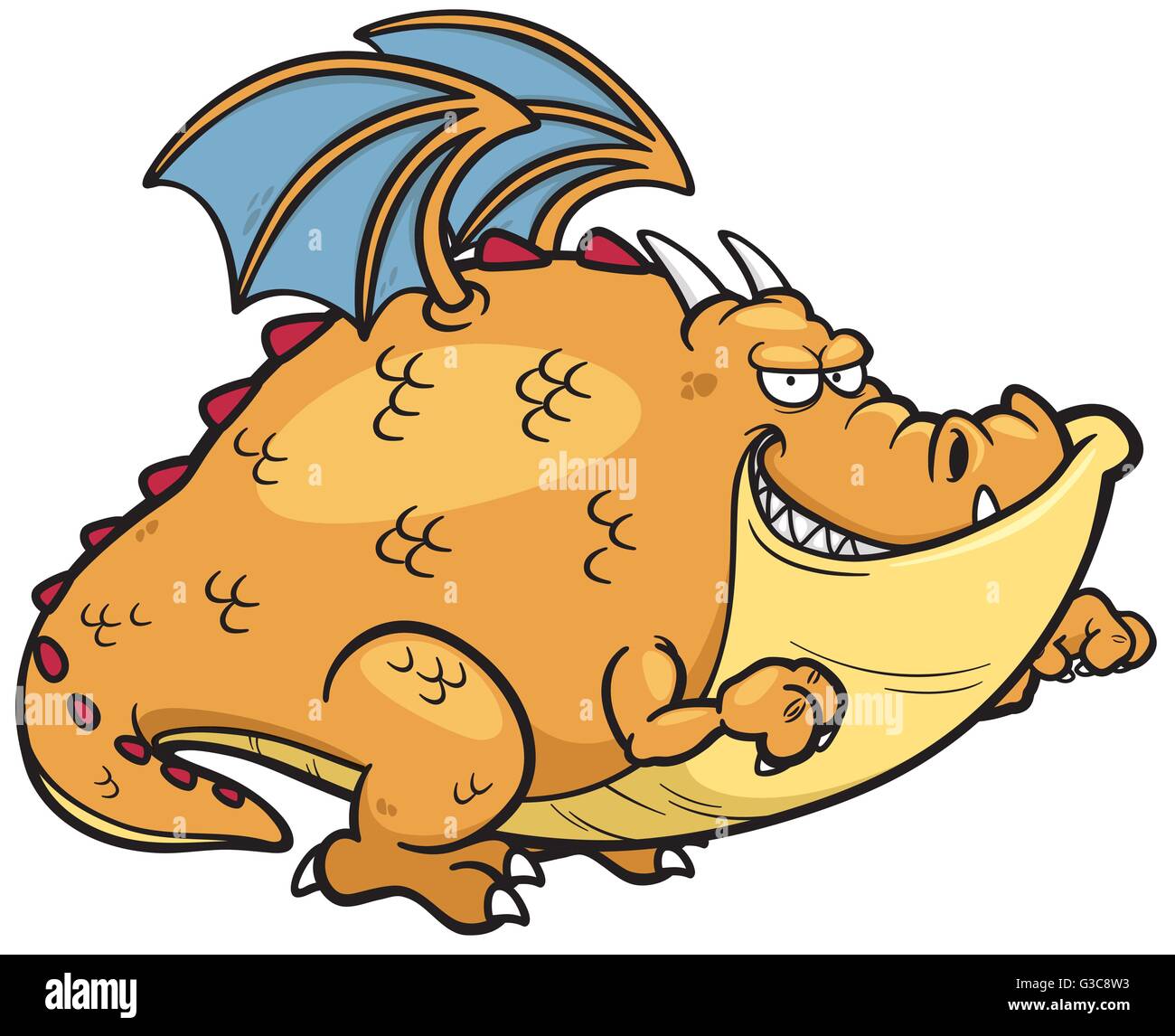 Vector illustration of Cartoon Dragon Stock Vector Image & Art - Alamy