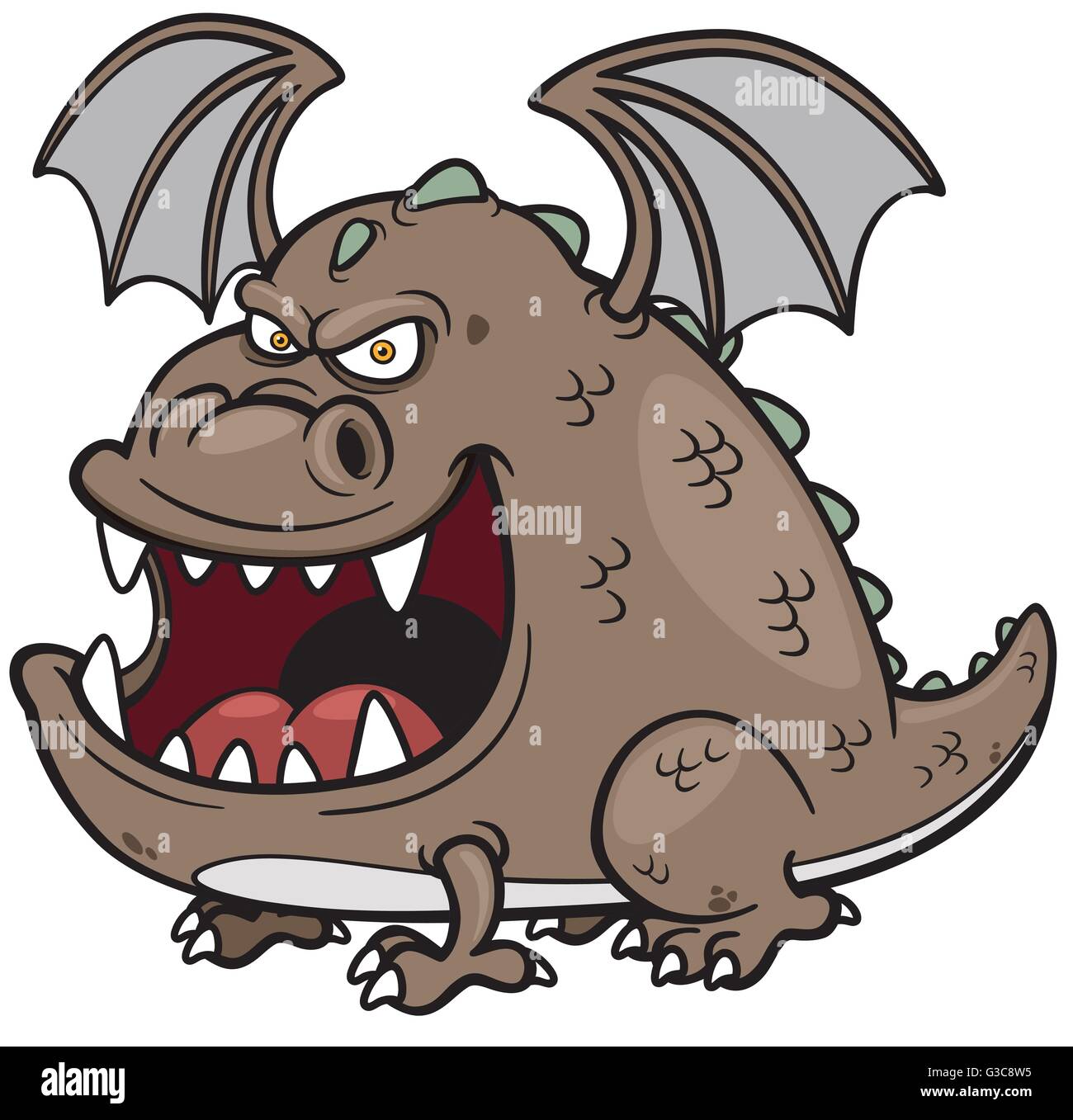 Vector illustration of Cartoon dragon Stock Vector Image & Art - Alamy