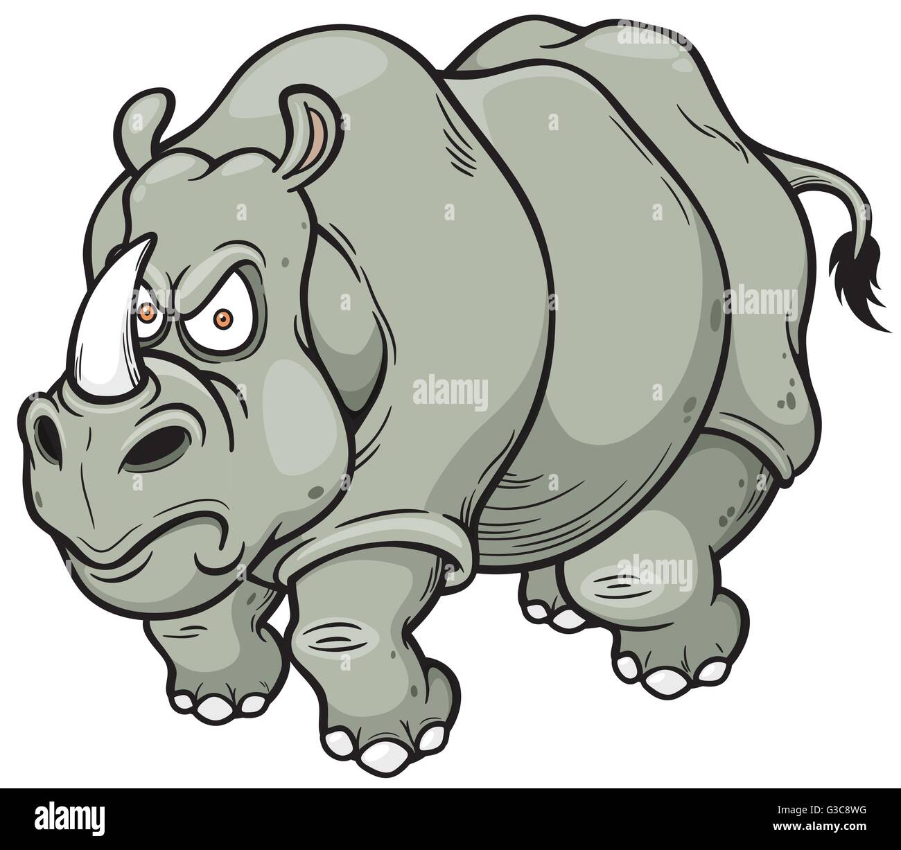 Rhino cartoon Stock Vector Images - Alamy