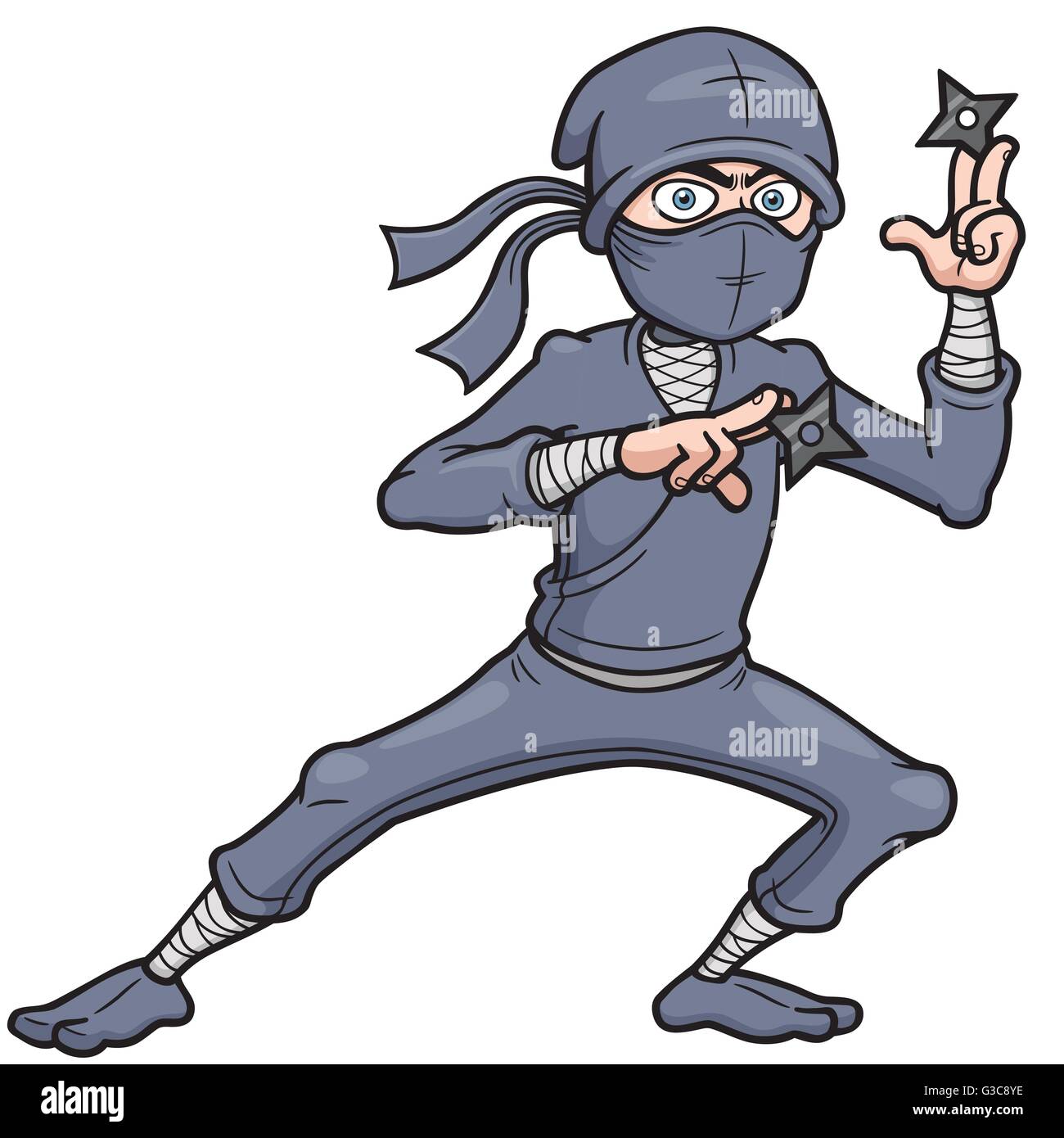 Vector illustration of Cartoon Ninja Stock Vector Image & Art - Alamy