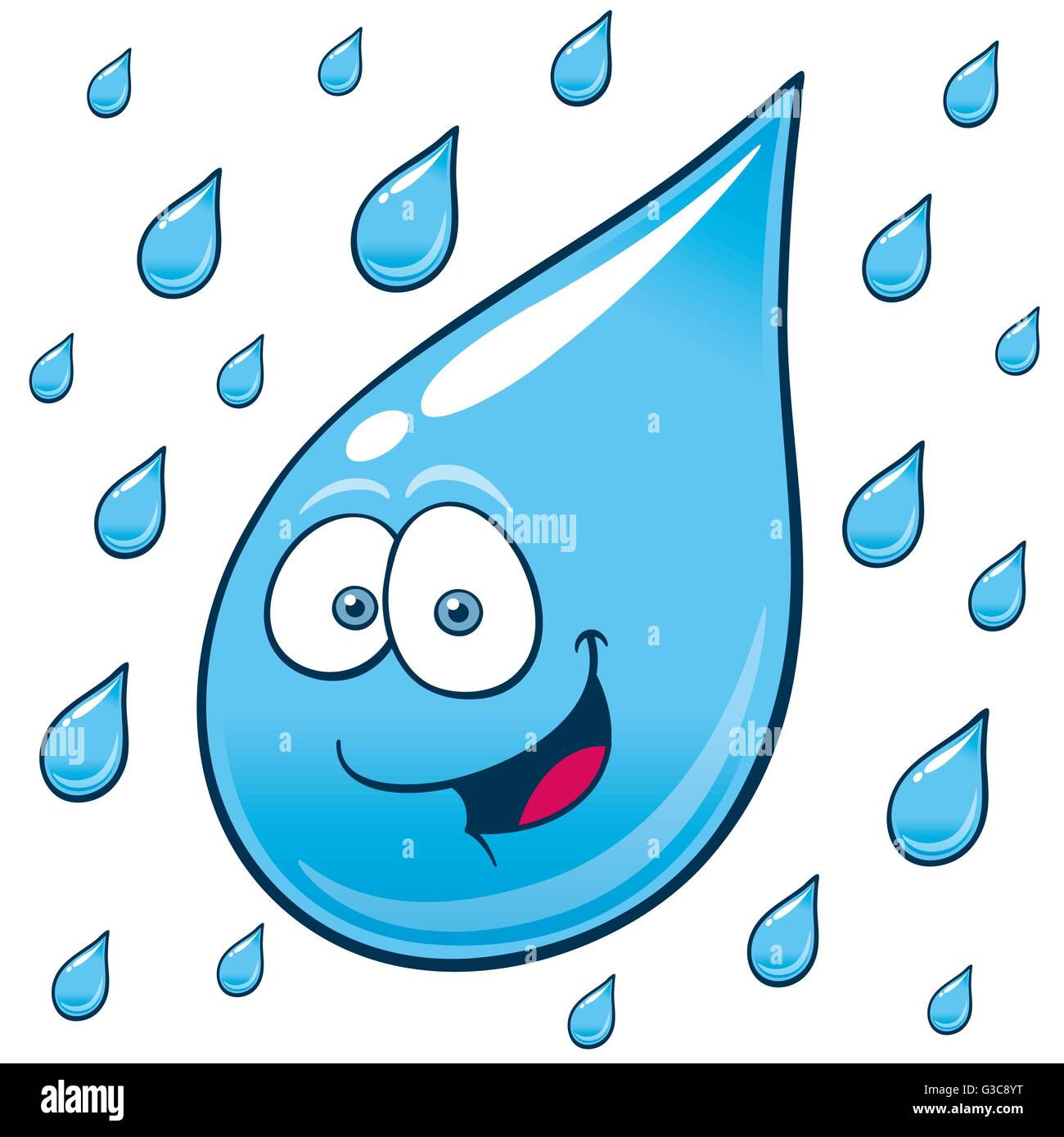 Cartoon water drop hi-res stock photography and images - Alamy