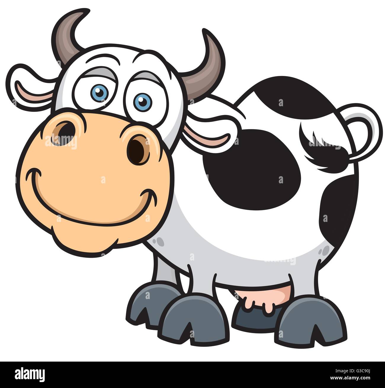 Vector illustration of Cartoon Cow Stock Vector Image & Art - Alamy