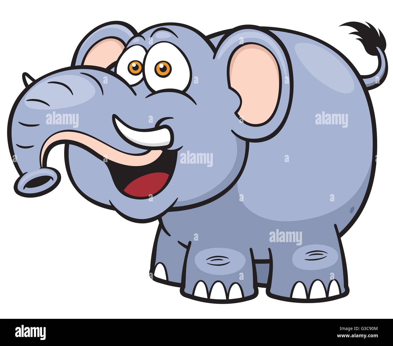 Vector illustration of Cartoon Elephant Stock Vector Image & Art - Alamy