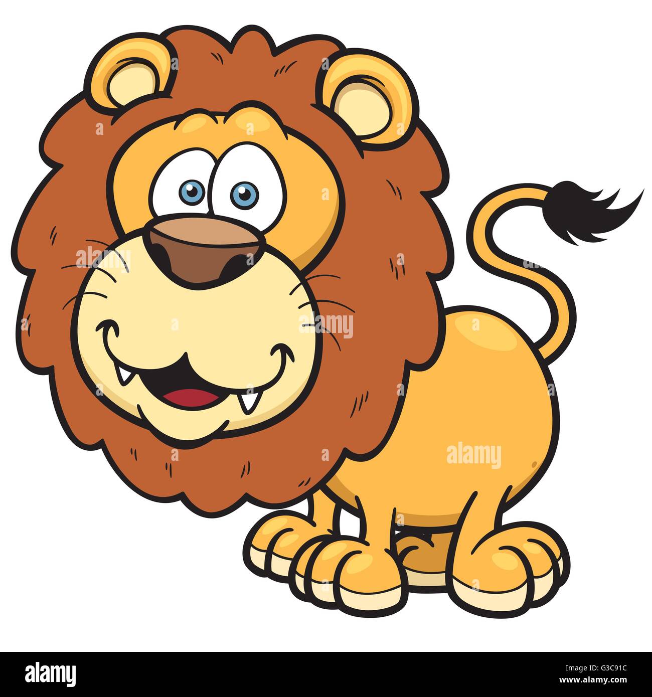 Vector illustration of Lion Cartoon Stock Vector Image & Art - Alamy