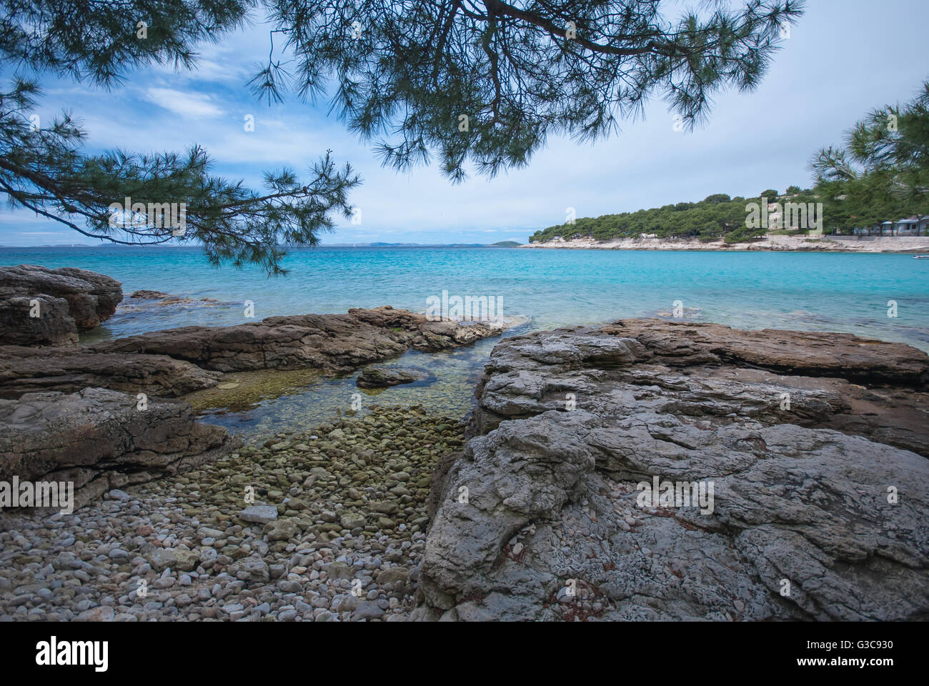 photo of beautiful bay Slanica on Murter Island, Dalmatia, Croatia ...
