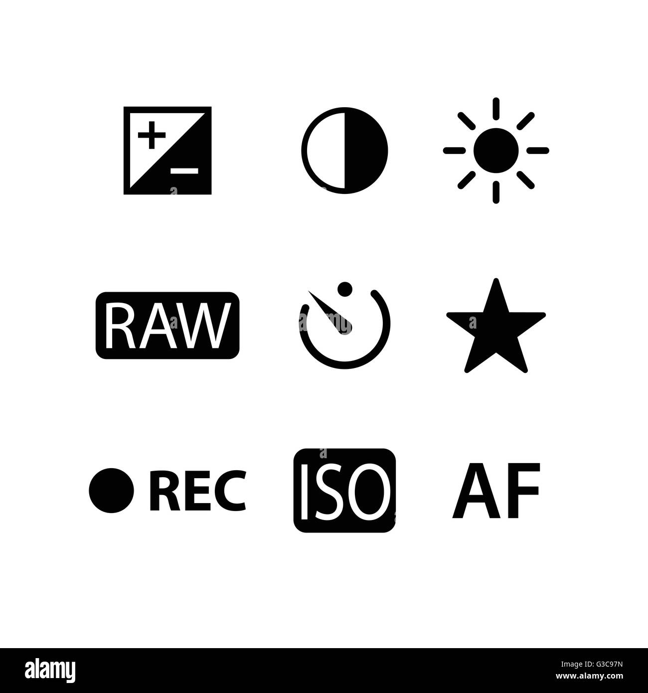 Set of photography icons in white background Stock Vector Image & Art ...