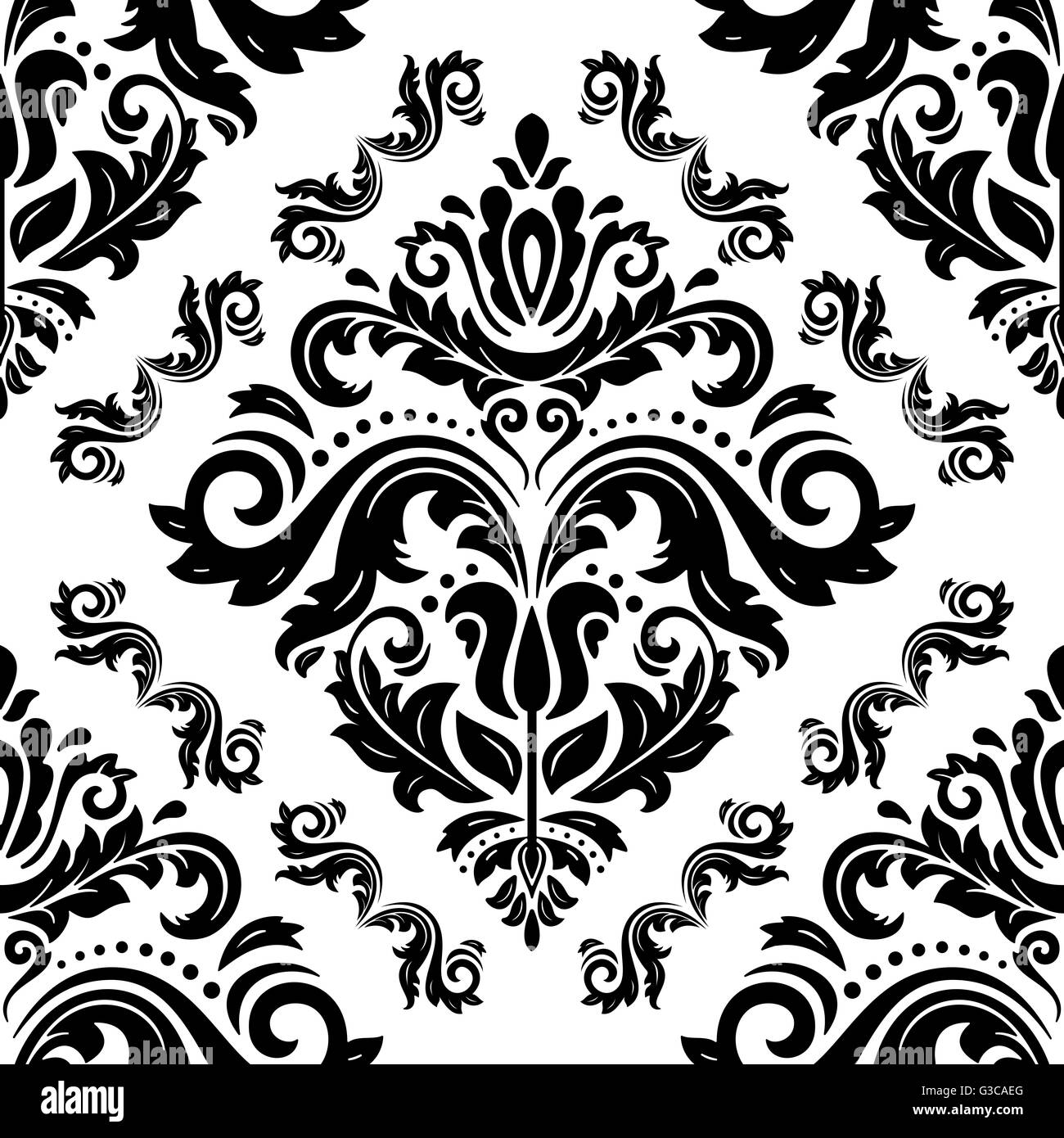 Seamless Wallpaper in the Style of Baroque Stock Photo - Alamy