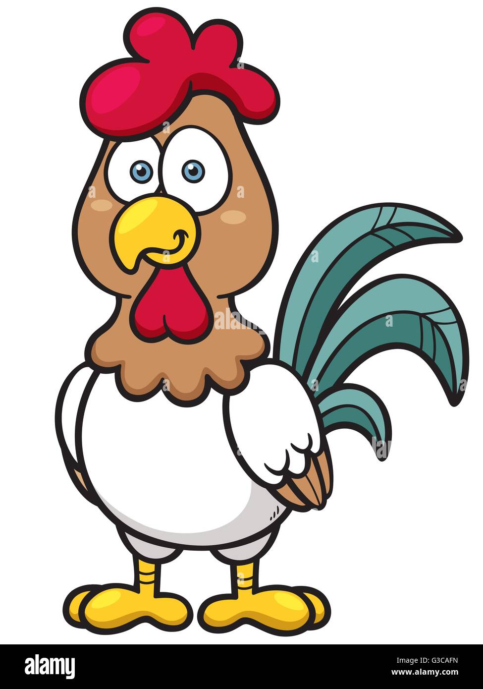 Vector illustration of Cartoon Chicken Stock Vector Image & Art - Alamy