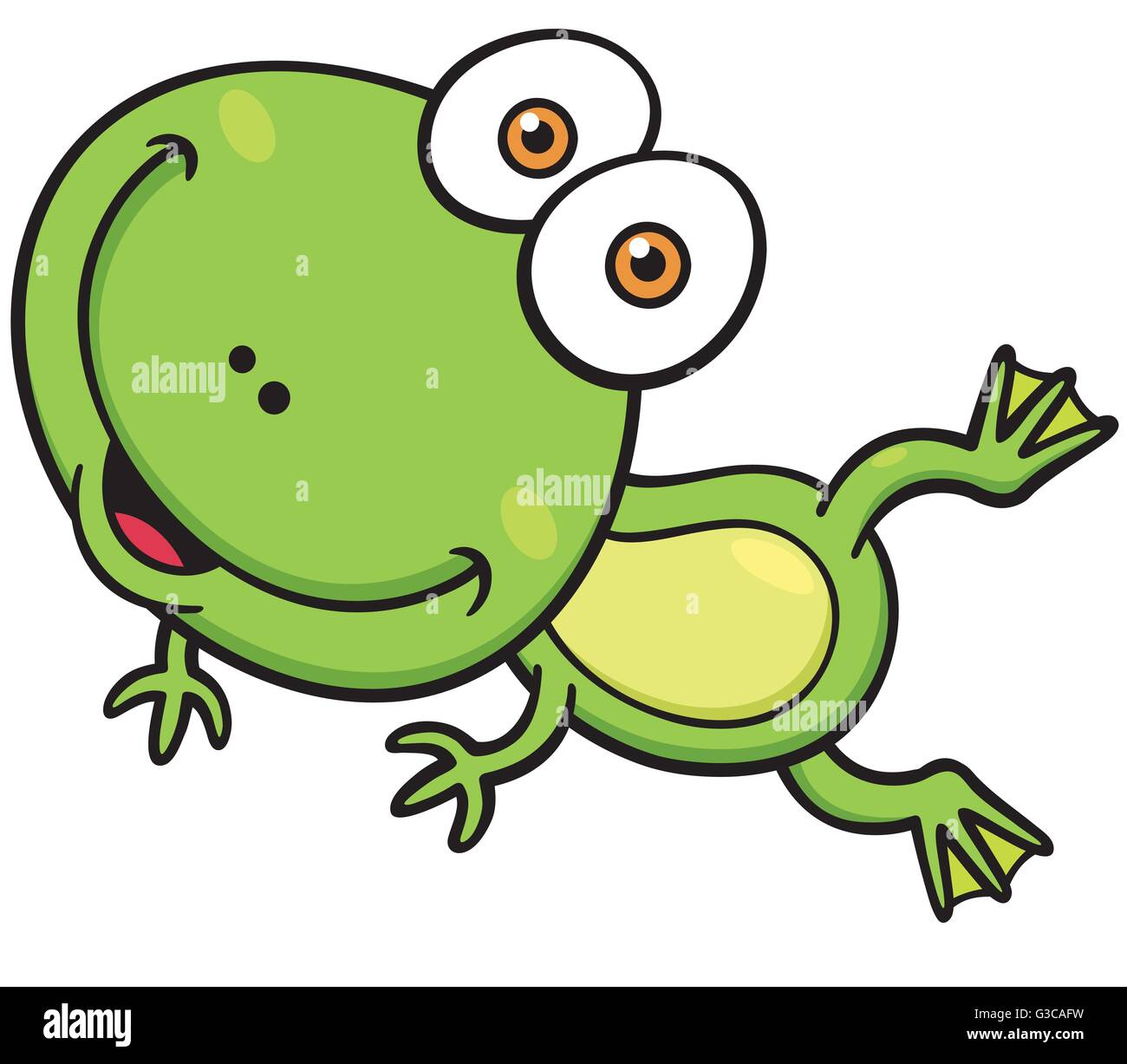 Vector illustration of Cartoon green frog Stock Vector Image & Art - Alamy