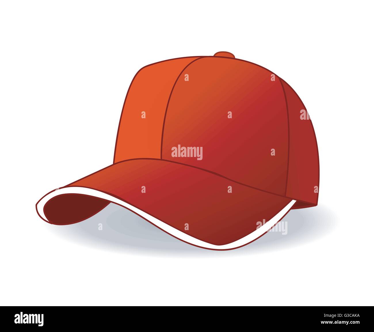 baseball cap vector illustration on white Stock Vector Image & Art - Alamy