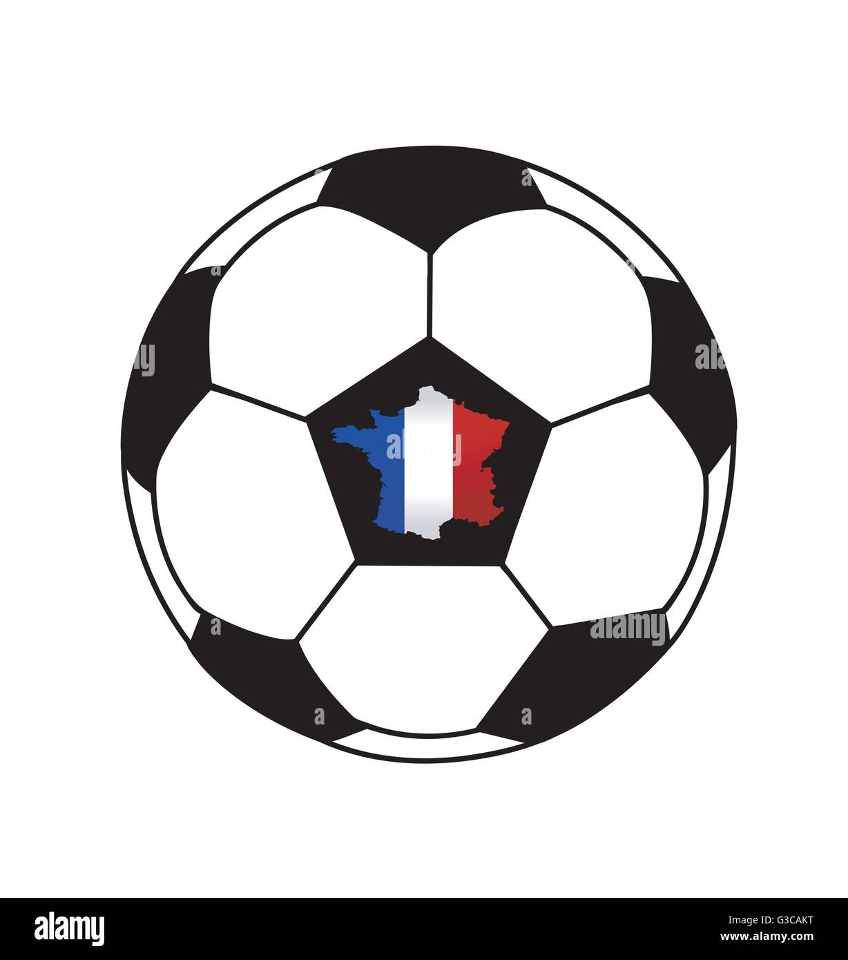 Soccer ball and a France map with France flag Stock Vector Image & Art ...