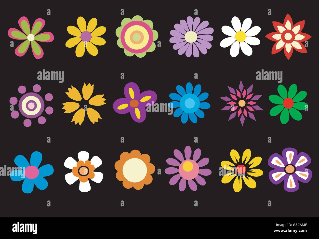 colorful spring flowers vector illustration Stock Vector Image & Art ...