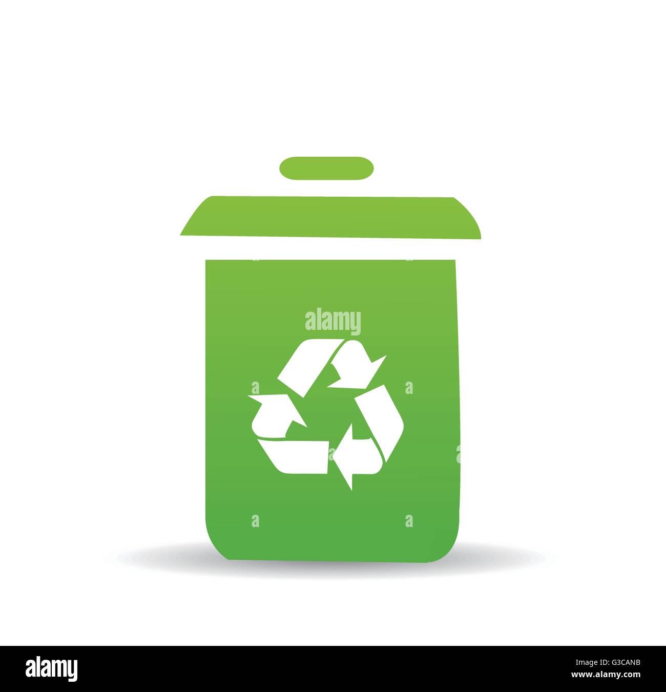 Green refuse bin in Stock Vector Images - Alamy