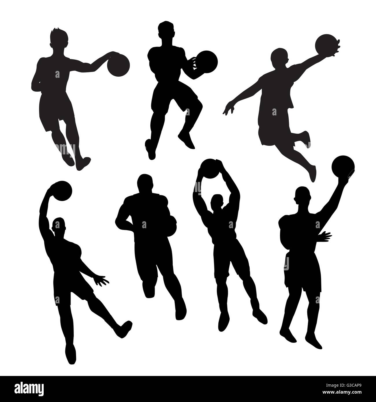Men basketball players active Stock Vector Images - Alamy