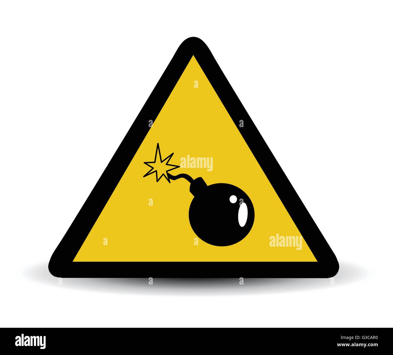 vector bomb warning sign Stock Vector Image & Art - Alamy