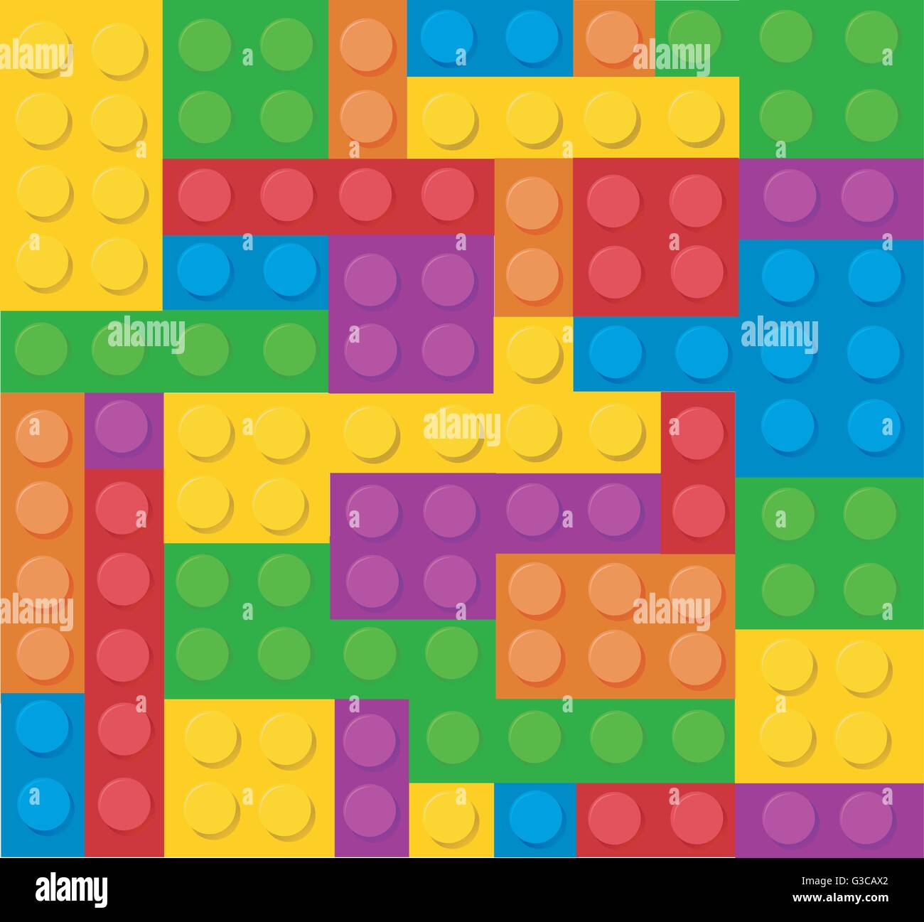 Plastic construction blocks vector illustration Stock Vector Image ...