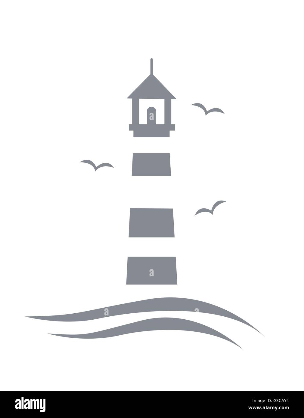 lighthouse vector illustration on white background Stock Vector Image ...