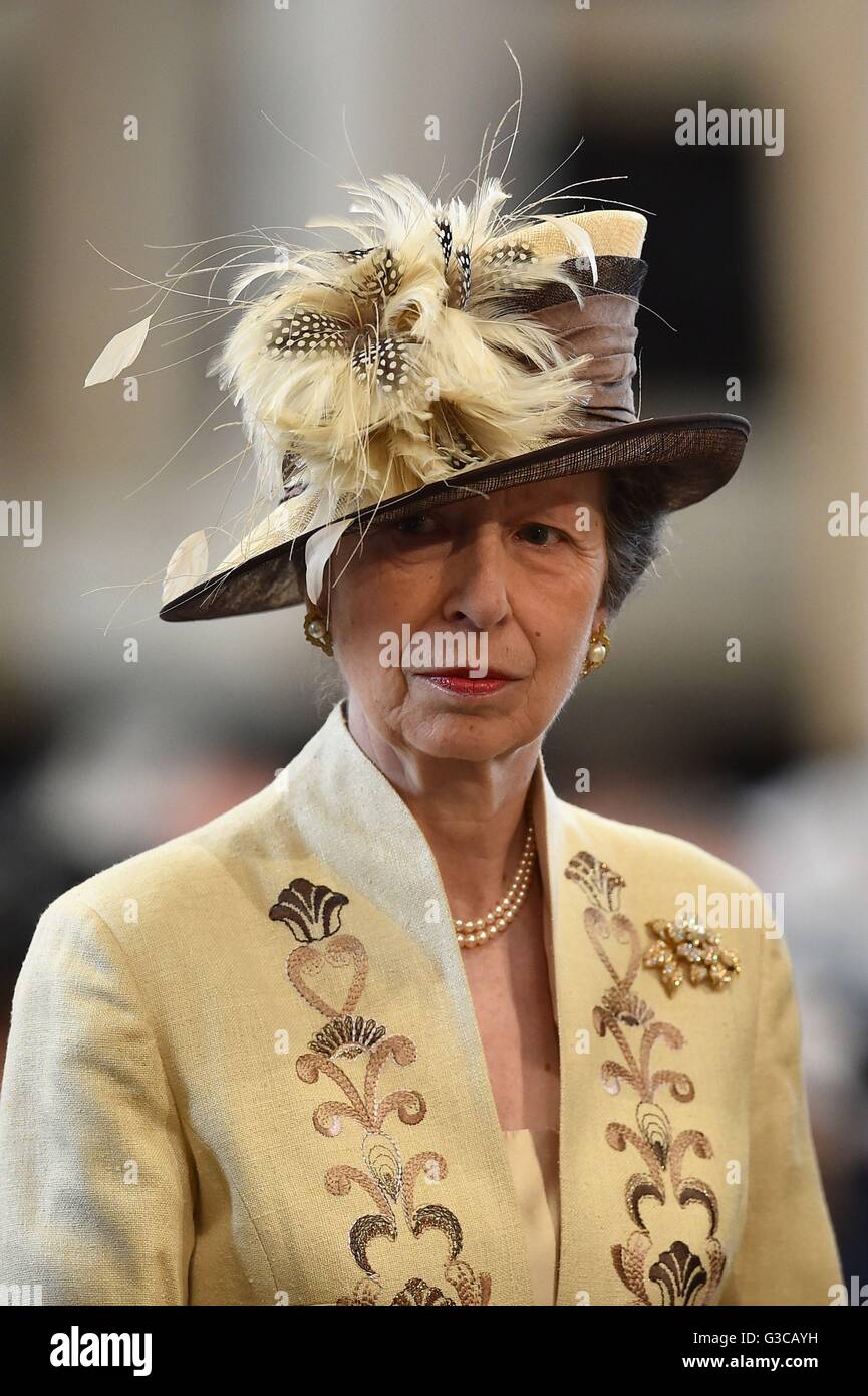 The Princess Royal arrives at St Paul's Cathedral in London for a ...