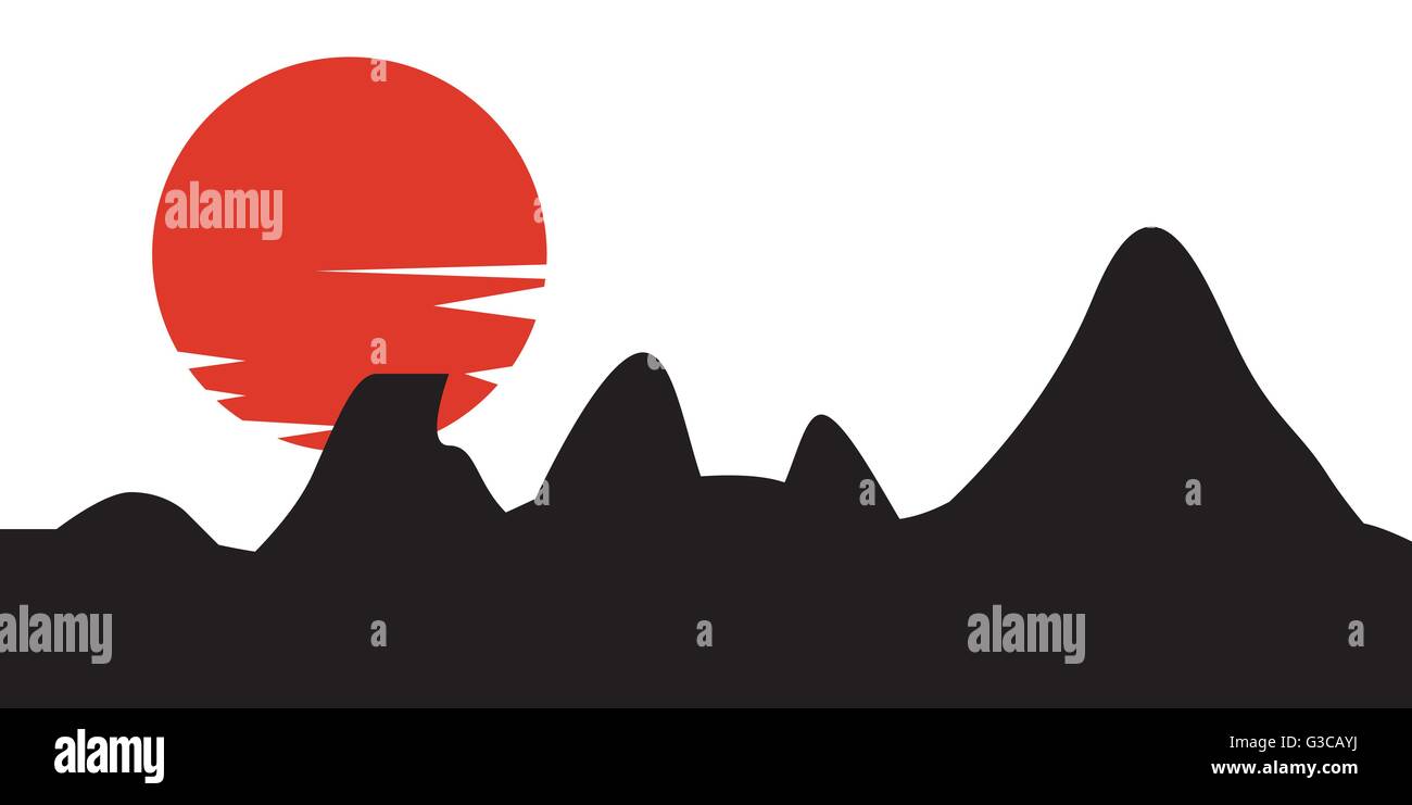 Traditional japanese ink painting Stock Vector Images - Alamy