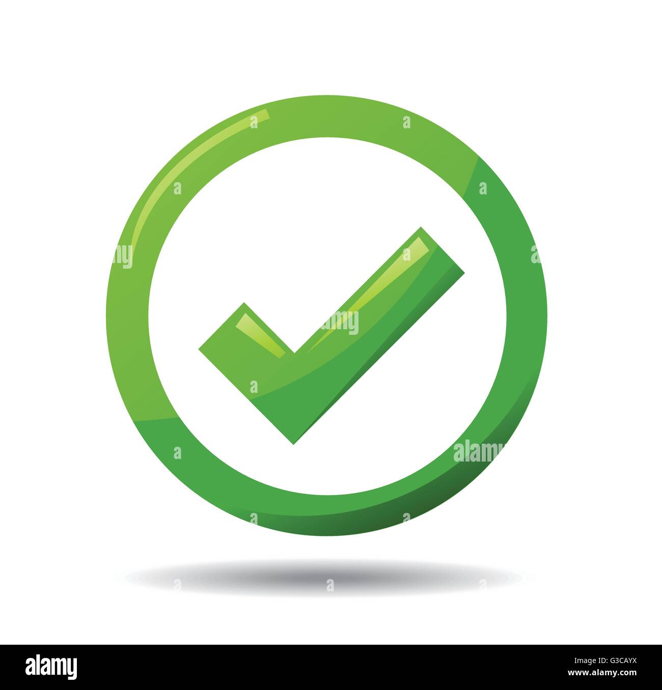 Green check mark Stock Vector Images - Alamy