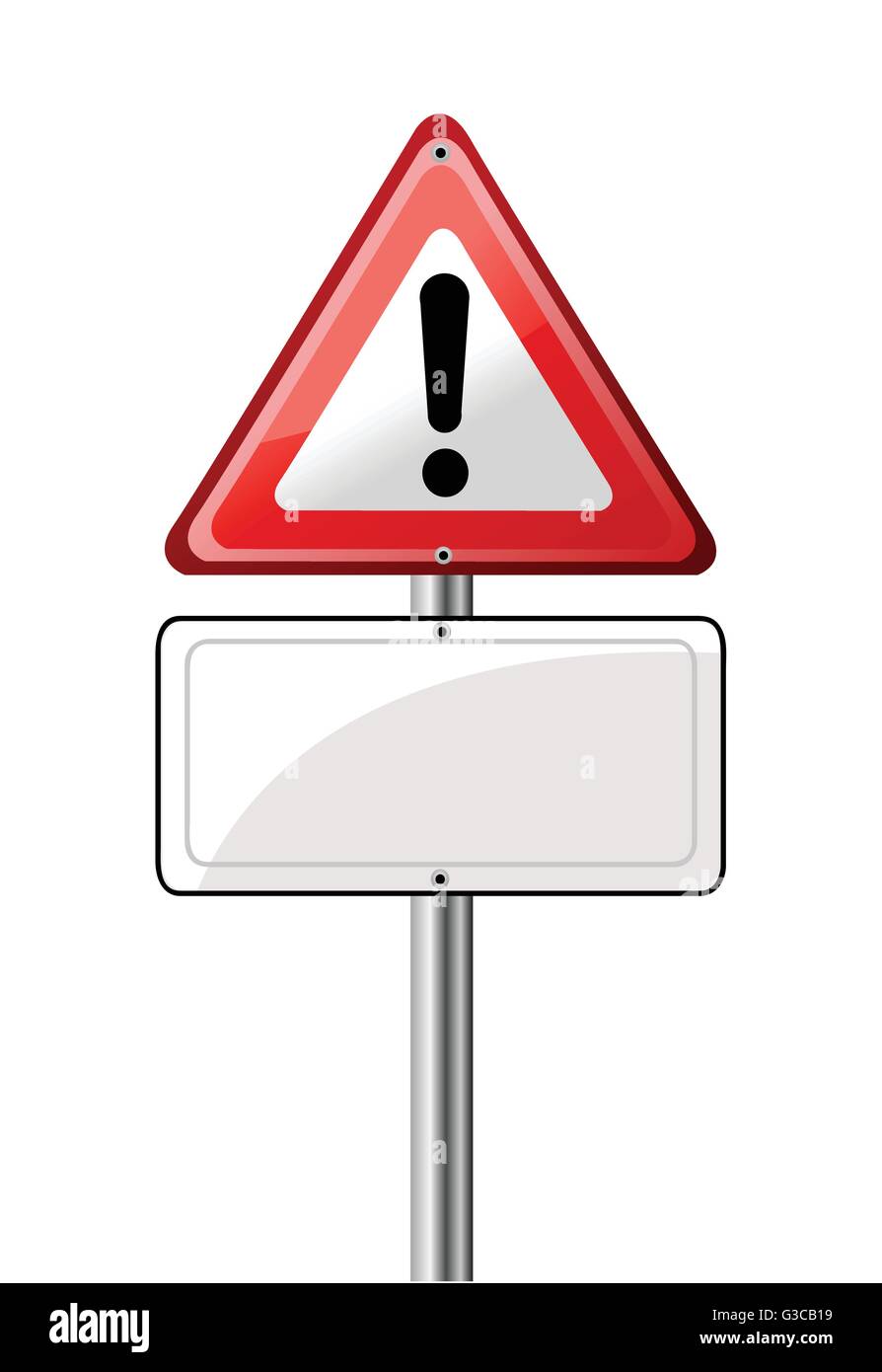 Exclamation road sign Stock Vector Image & Art - Alamy