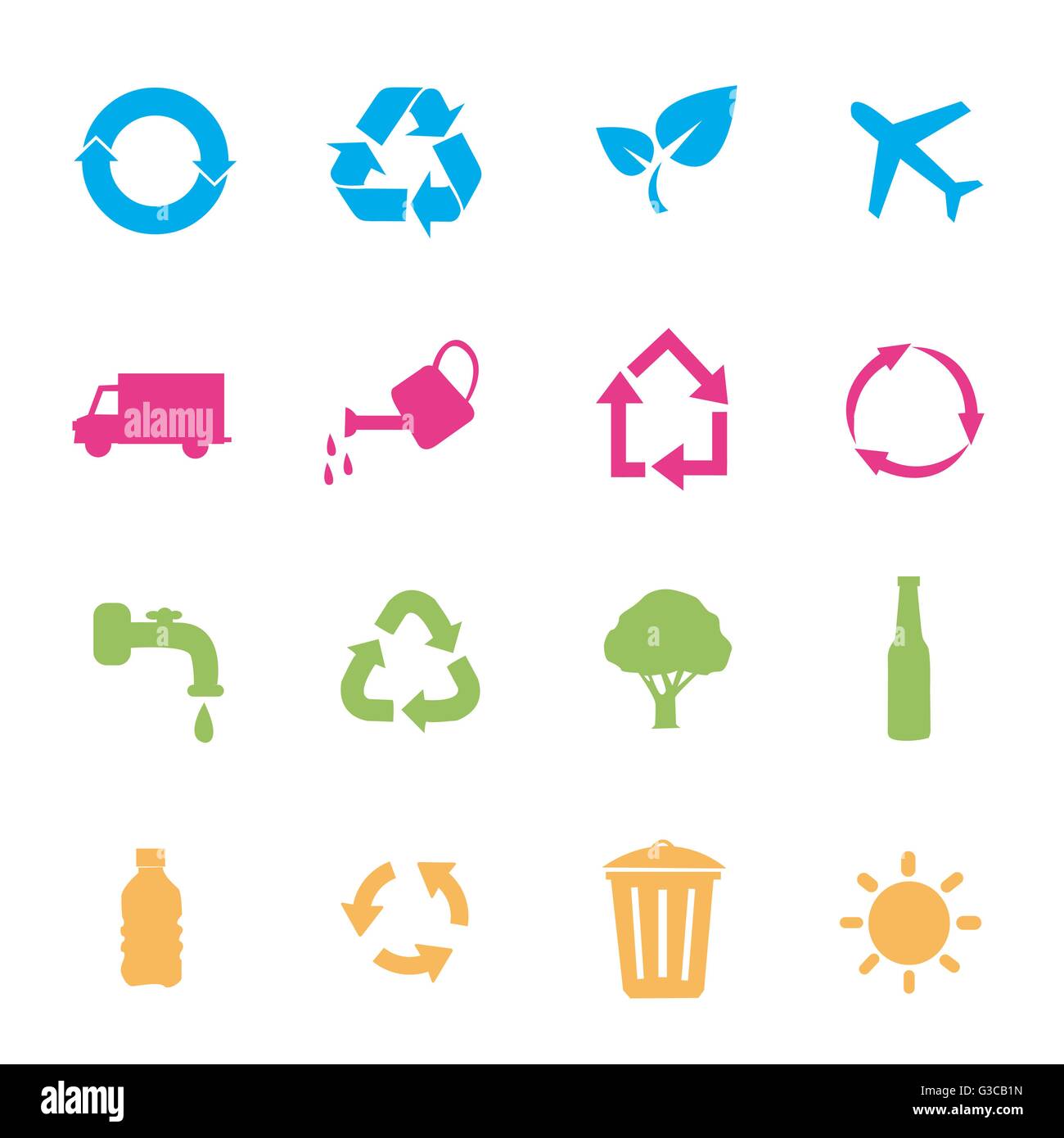 Vector set of environmental / recycling icons Stock Vector Image & Art ...