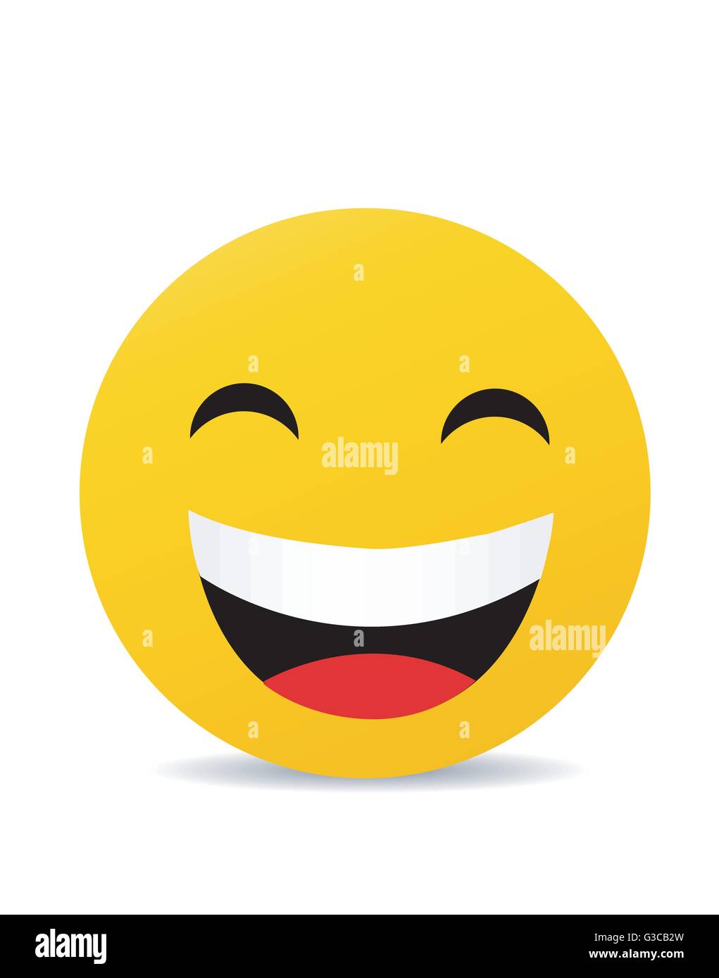 Modern yellow laughing happy Cut Out Stock Images & Pictures - Alamy
