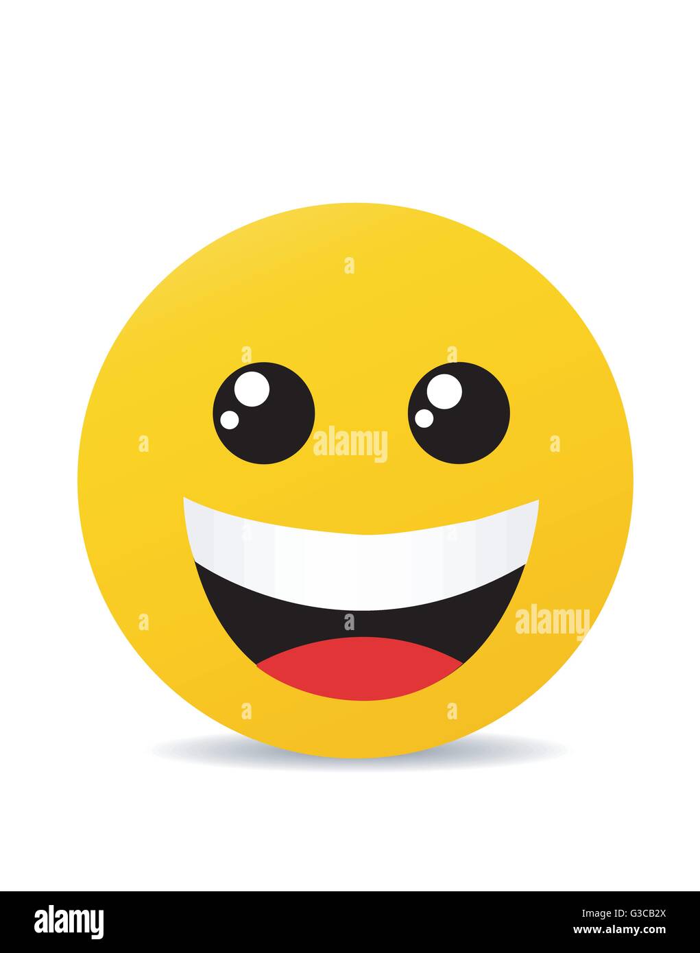 Modern yellow laughing happy smile Stock Vector Image & Art - Alamy