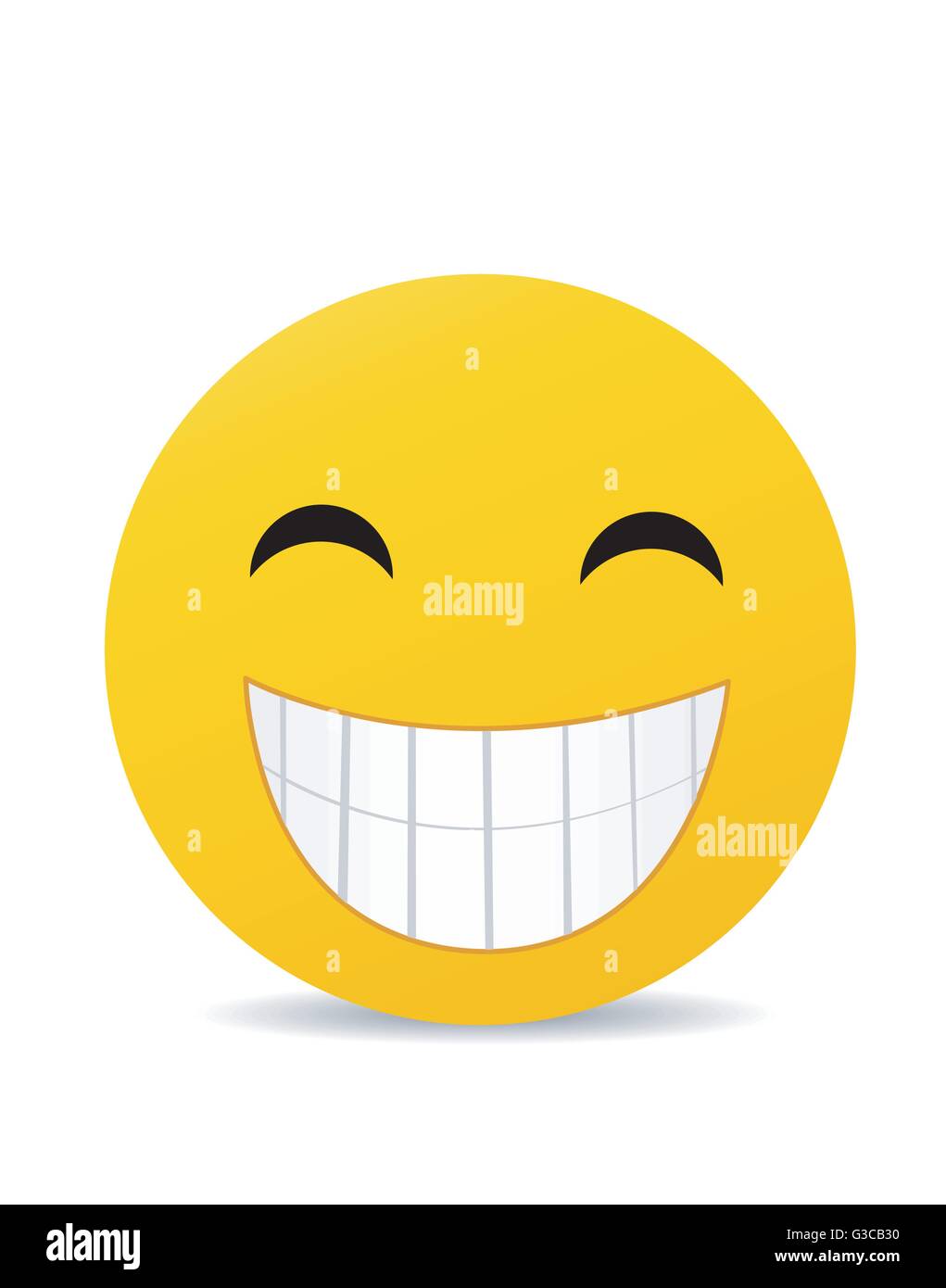 Modern yellow laughing happy Cut Out Stock Images & Pictures - Alamy
