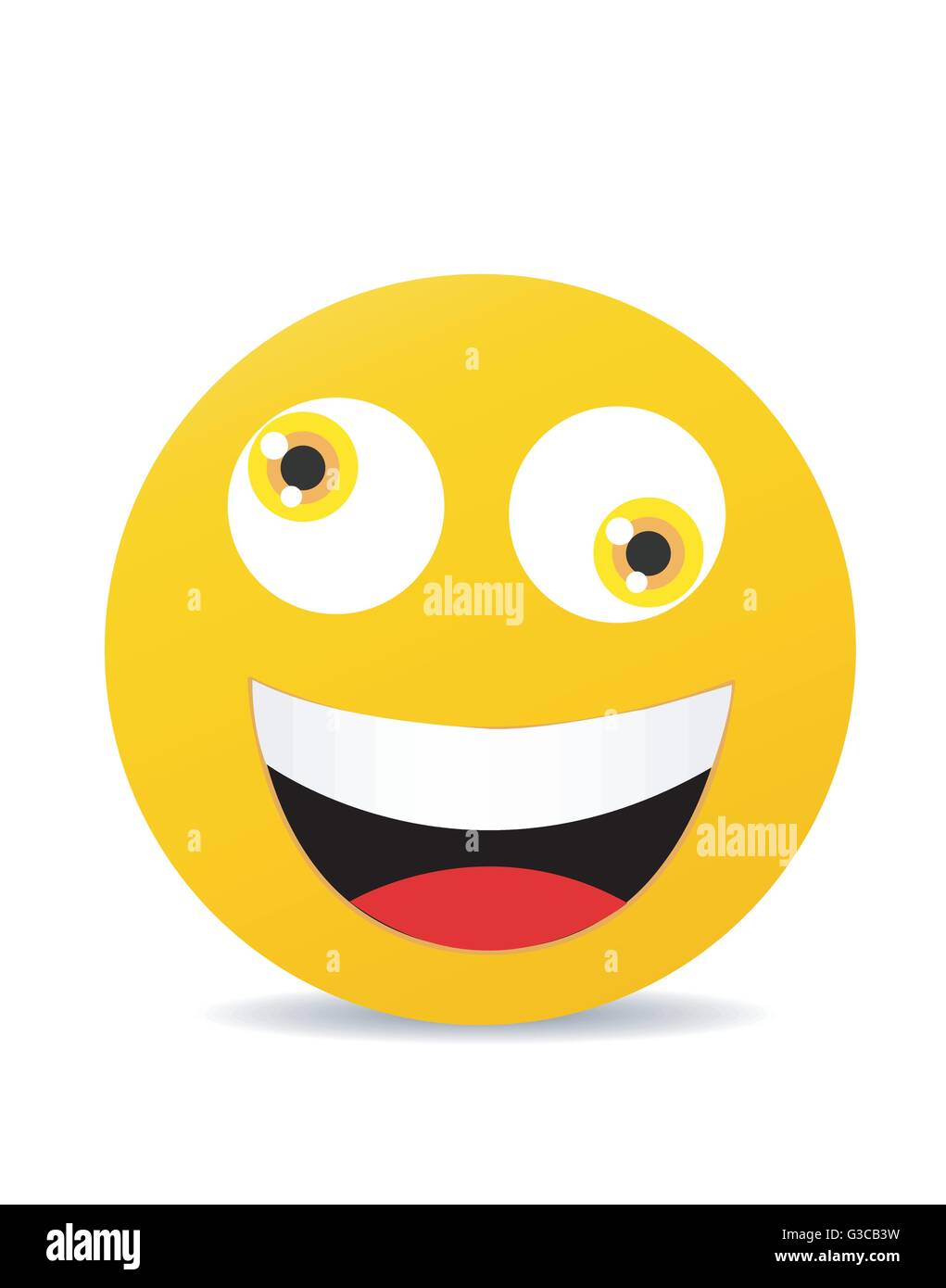 Modern yellow laughing happy Cut Out Stock Images & Pictures - Alamy
