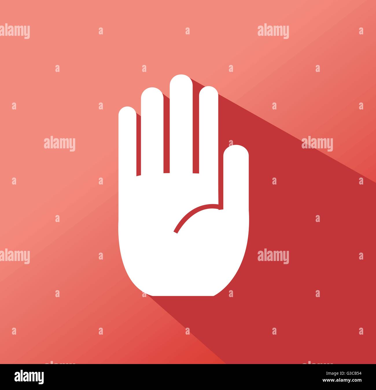 No entry hand sign on white background Stock Vector Image & Art - Alamy