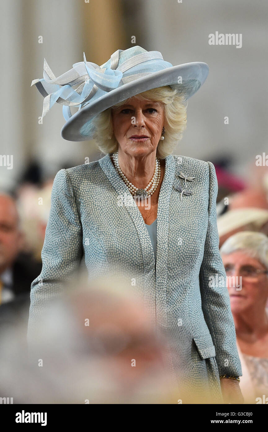 The Duchess of Cornwall arrives at St Paul's Cathedral in London for a ...