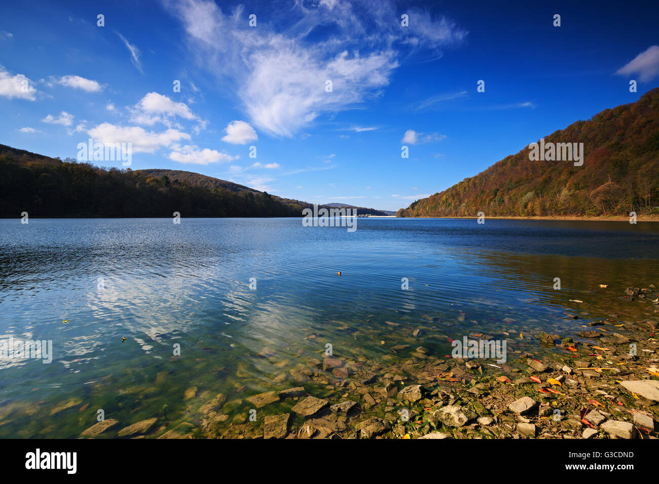 Bieszczady Mountains and Lake Solina Stock Photo - Alamy