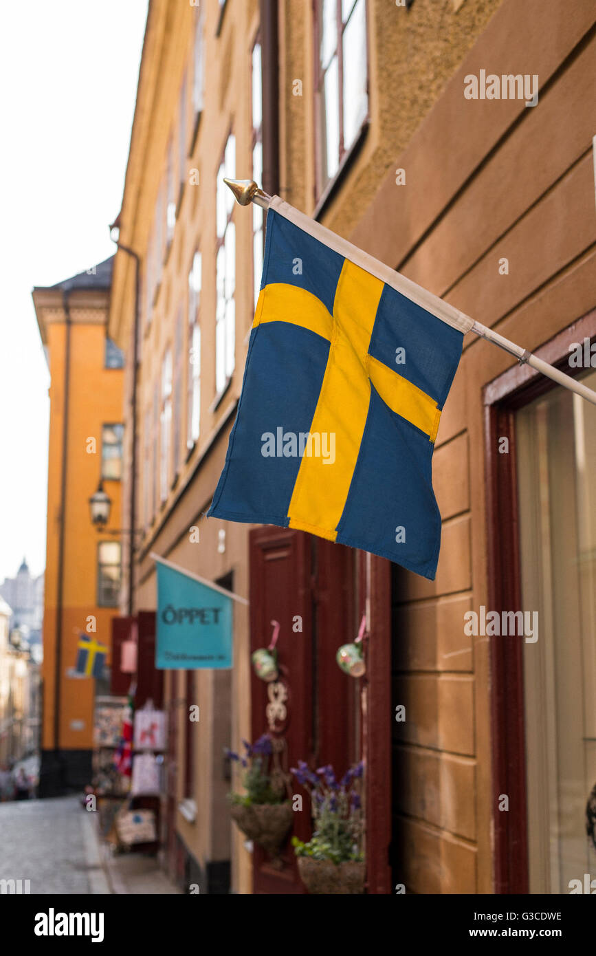 Sweden flag stockholm hi-res stock photography and images - Alamy