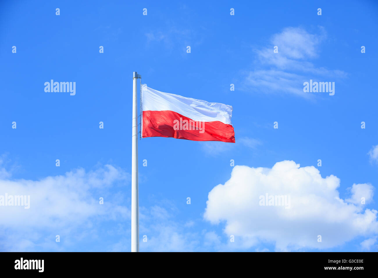 Polish white and red flag hi-res stock photography and images - Alamy