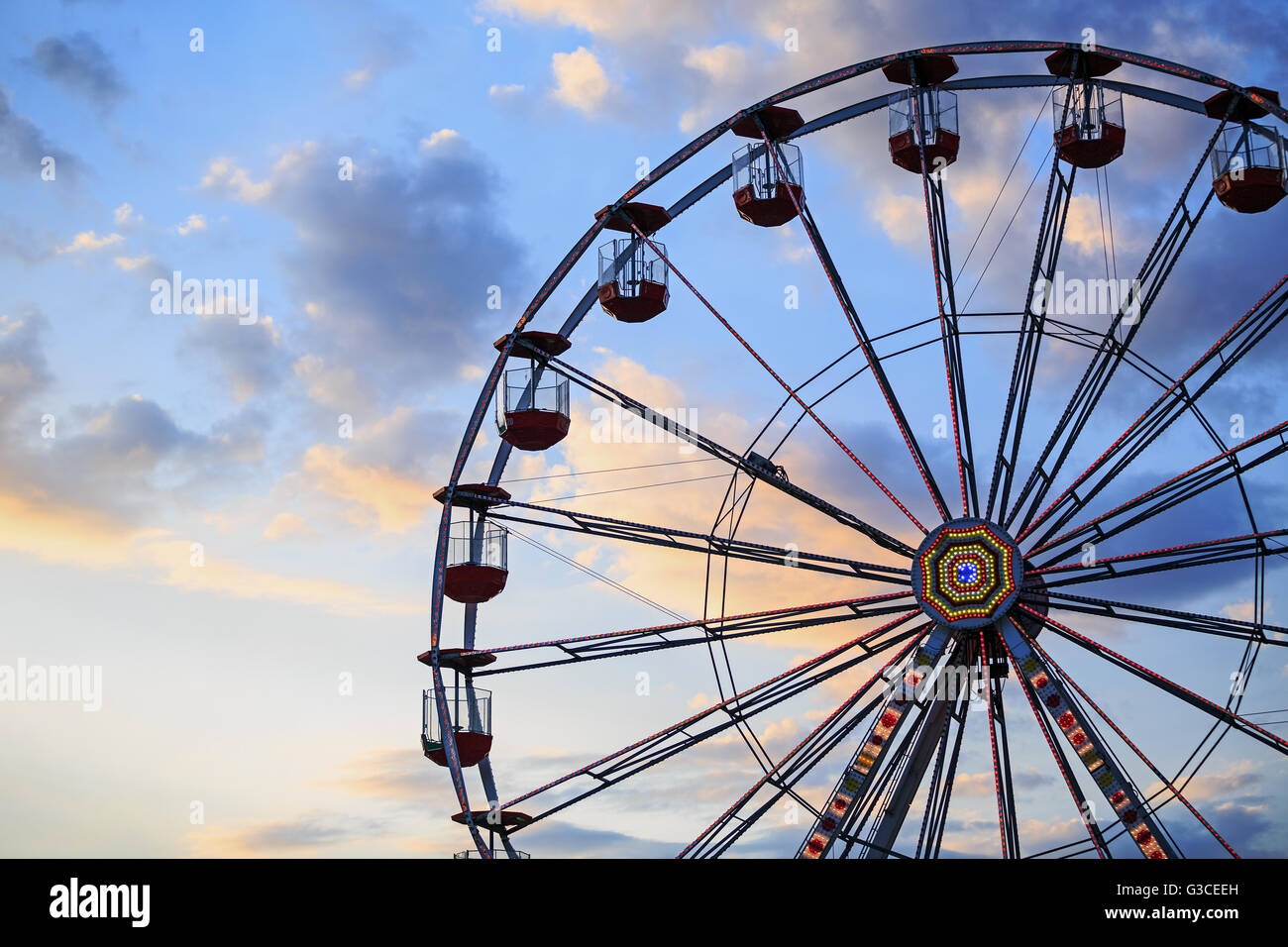 Ferris wheel on the background of sky Stock Photo - Alamy