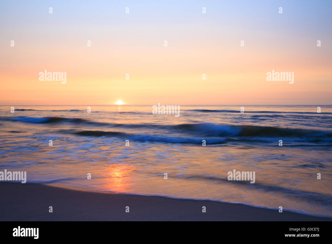 Beautiful sunset over the sea Stock Photo - Alamy