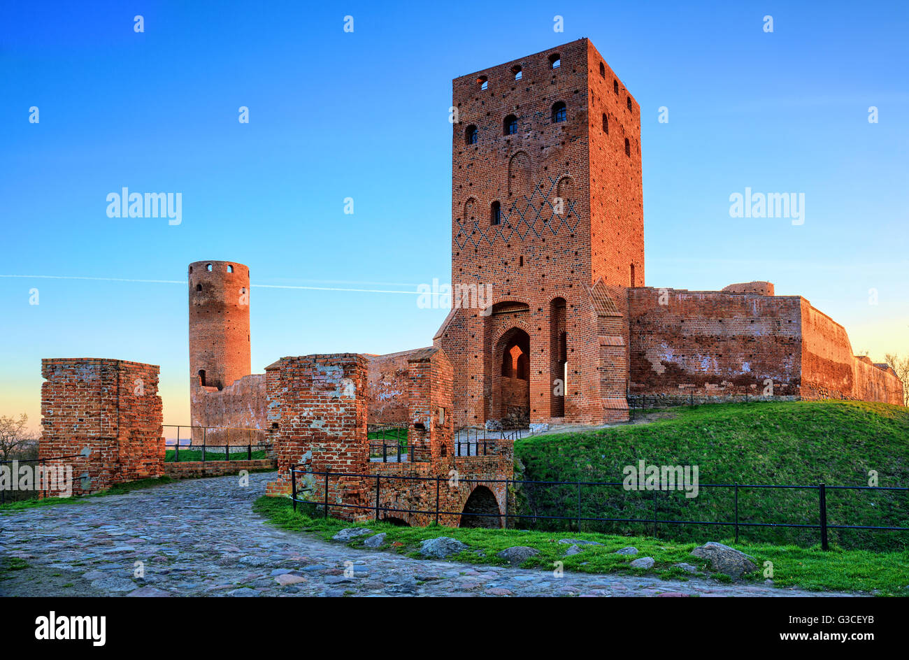 Medieval castle at dusk.HDR-high dynamic range Stock Photo - Alamy